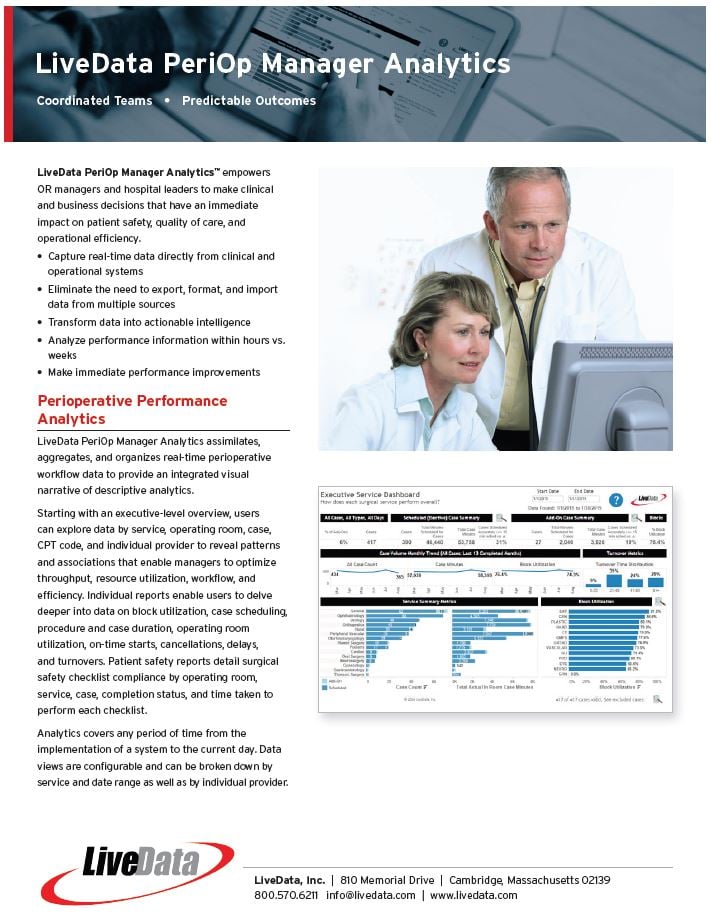 Download the PeriOp Manager Analytics Brochure